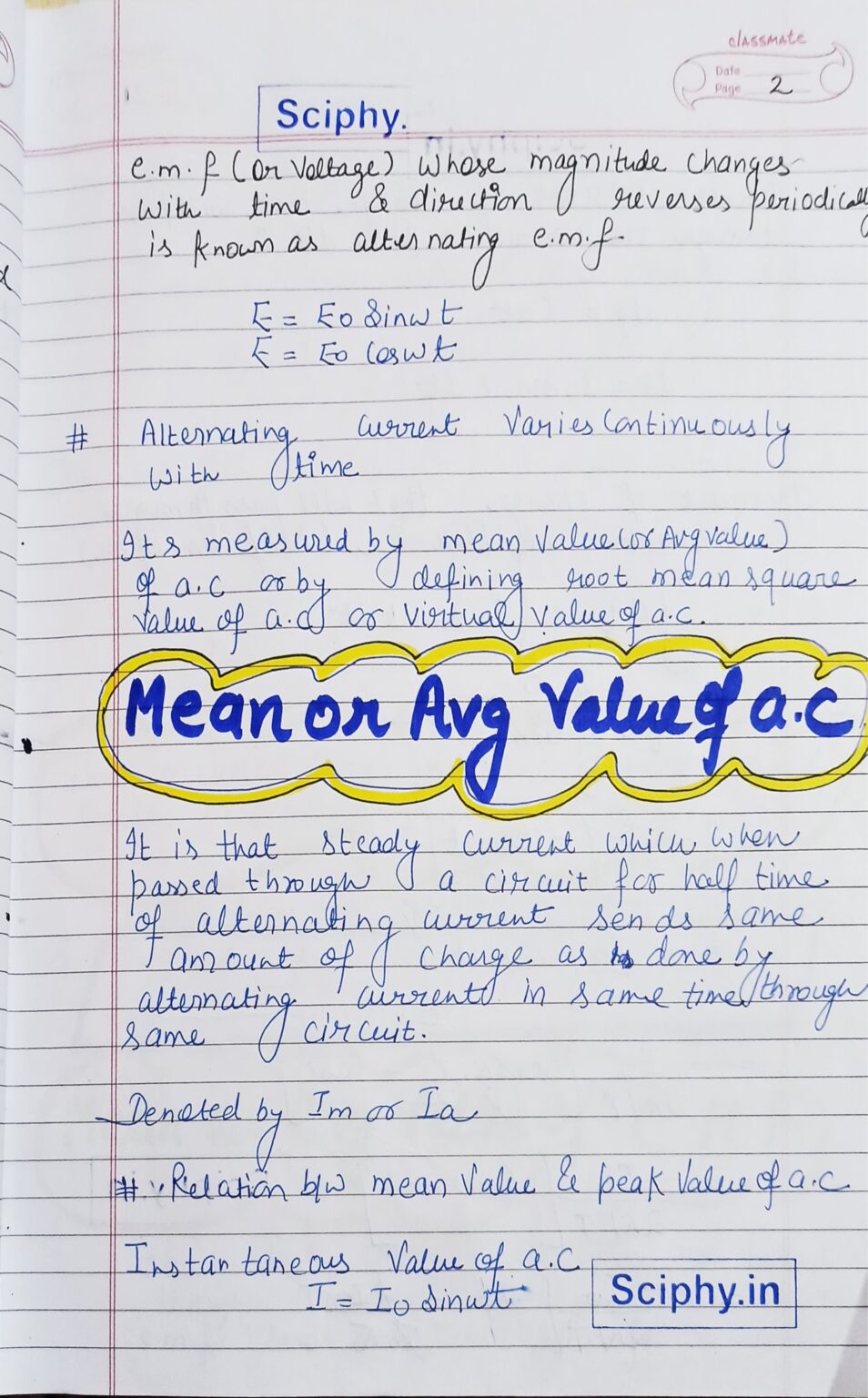 Alternating Current - Sci Phy