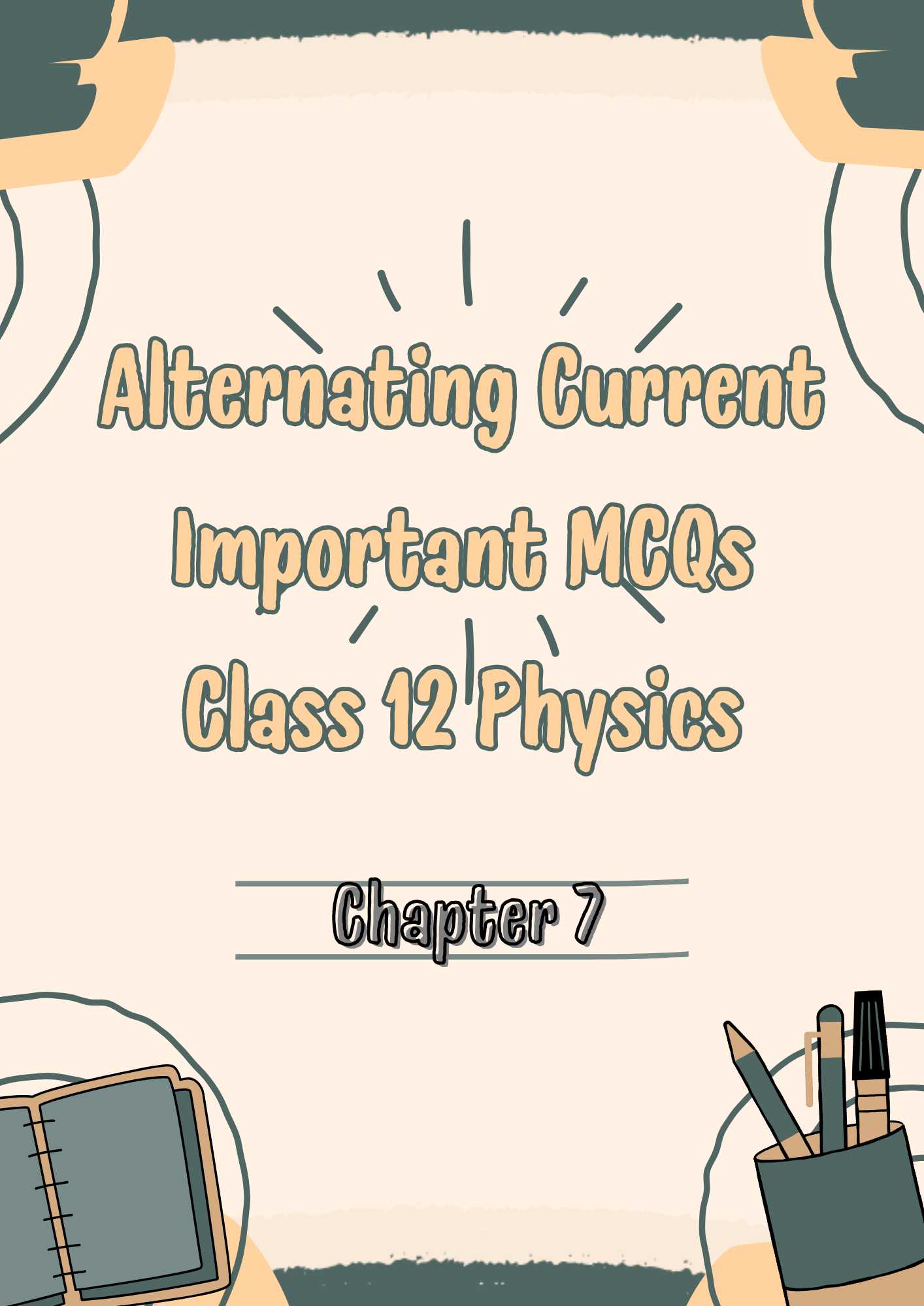 Alternating Current Important MCQs Chapter 7 Class 12 Physics PDF - Sci Phy