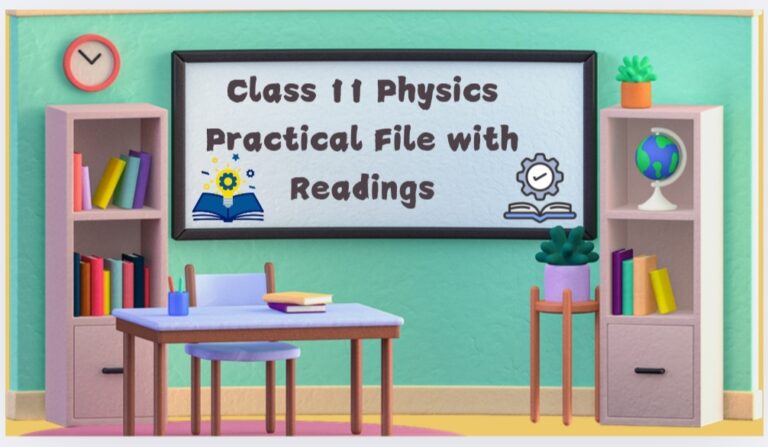 Class 11 Physics Practical File With Readings|Class 11 Physics Lab Manual With Readings - Sci Phy