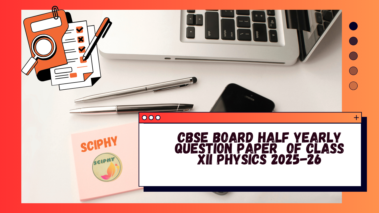 CBSE BOARD HALF YEARLY QUESTION PAPER OF CLASS 12 PHYSICS 2025-26 - Sci Phy