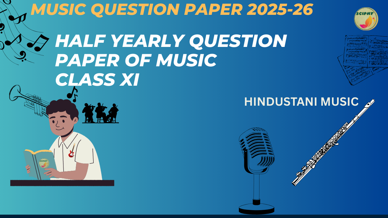 HALF YEARLY QUESTION PAPER OF MUSIC CLASS 11 2025-26 - Sci Phy