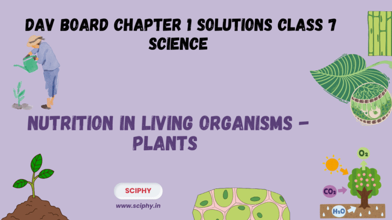 DAV CLASS 7 SCIENCE CHAPTER 1 NUTRITION IN LIVING ORGANISMS PLANTS ...